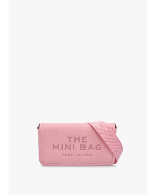 Marc Jacobs The Leather Mini Ribbon Cross-Body Bag in Pink | Lyst