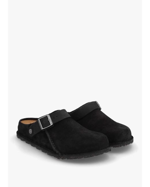 Birkenstock Lutry Premium Suede Leather Clogs in Black for Men | Lyst