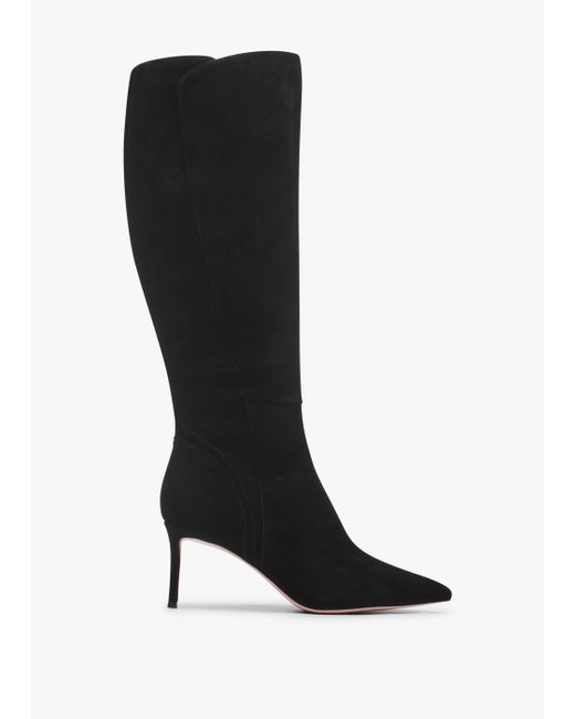 Daniel Sylvia Black Suede Heeled Knee Boots | Lyst