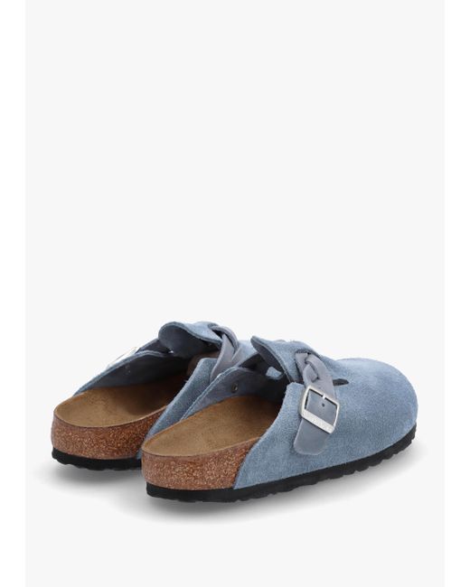 Birkenstock Boston Braided Elemental Suede Leather Clogs , Suede in ...