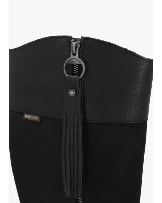 Barbour Ingrid Knee High Boots in Black | Lyst