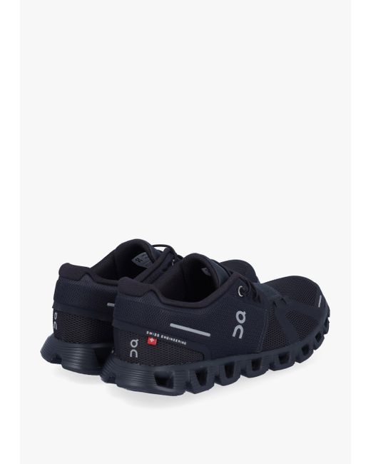 On Running Cloud 5 All Black Trainers in Blue | Lyst