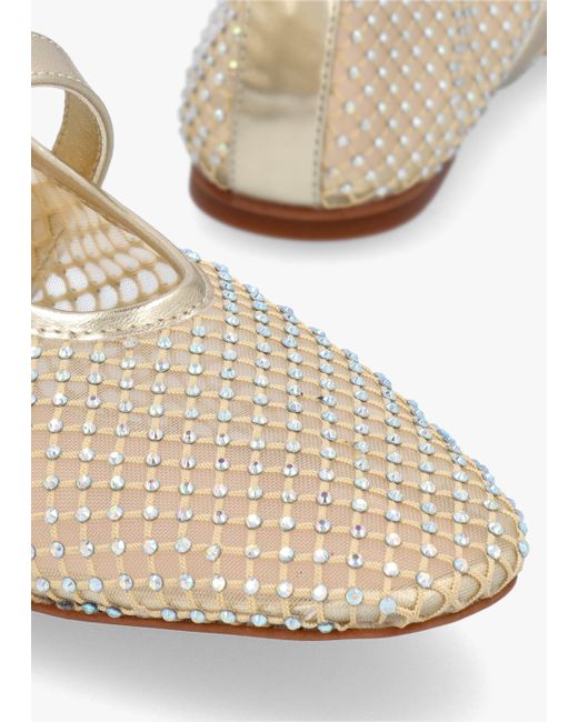 Daniel Imesh Gold Crystal Mesh Mary Jane Pumps in White | Lyst