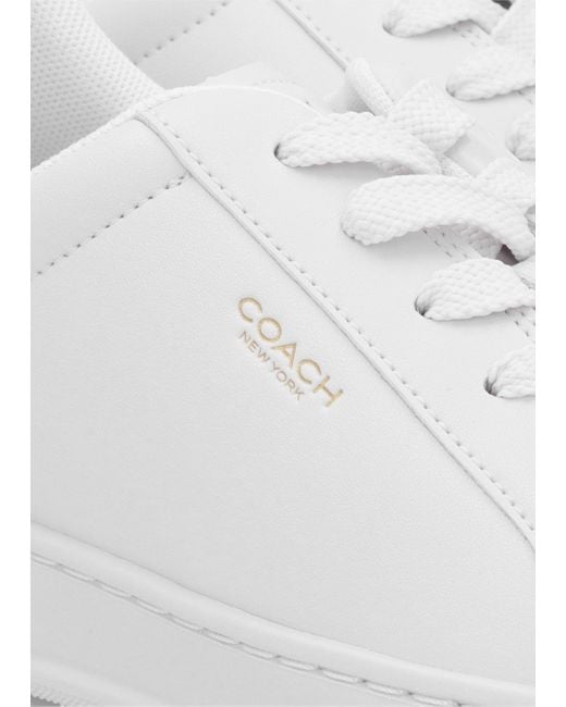 COACH High Line Optic White Leather Trainers | Lyst