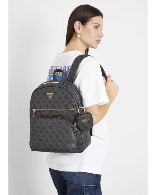 Guess Power Play Tech Coal Logo Backpack in Black | Lyst UK