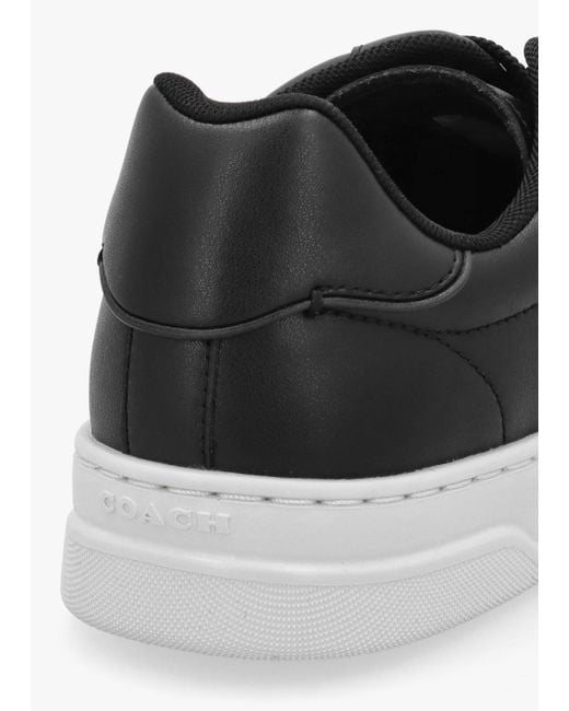COACH High Line Black Optic White Leather Trainers | Lyst