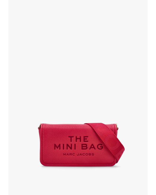Marc Jacobs The Leather Mini True Cross-Body Bag , Leather in Red | Lyst
