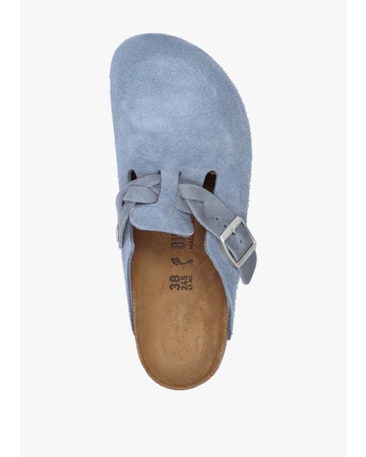 Birkenstock Boston Braided Elemental Suede Leather Clogs , Suede in ...