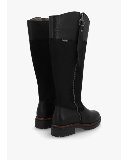 Barbour Ingrid Knee High Boots in Black | Lyst