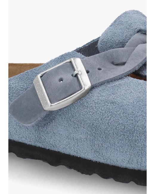 Birkenstock Boston Braided Elemental Suede Leather Clogs , Suede in ...