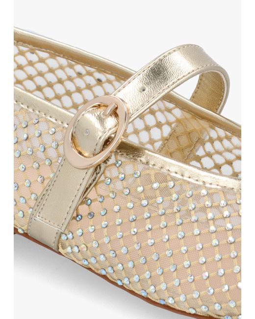 Daniel Imesh Gold Crystal Mesh Mary Jane Pumps in White | Lyst