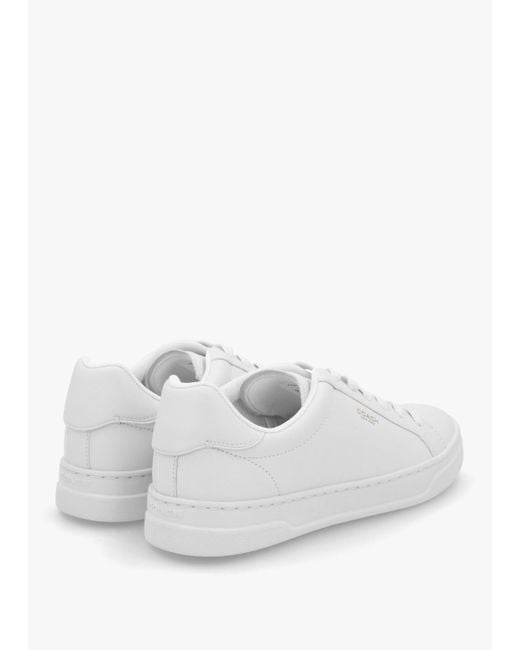 COACH High Line Optic White Leather Trainers | Lyst