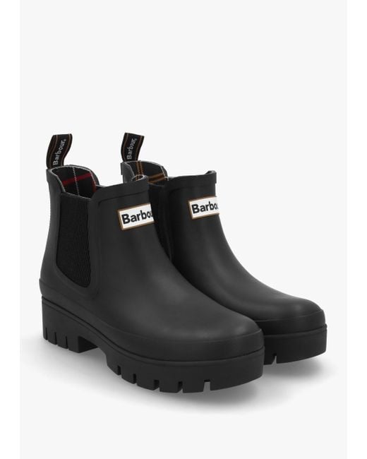 Barbour Halton Ankle Wellington Boots in Black | Lyst