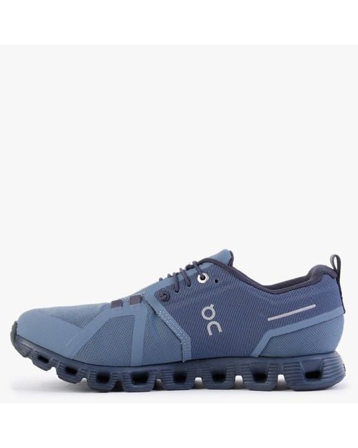 On Running Cloud 5 Waterproof Metal Navy Trainers in Blue | Lyst