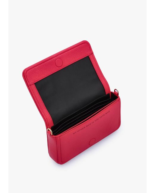 Marc Jacobs The Leather Mini True Cross-Body Bag , Leather in Red | Lyst