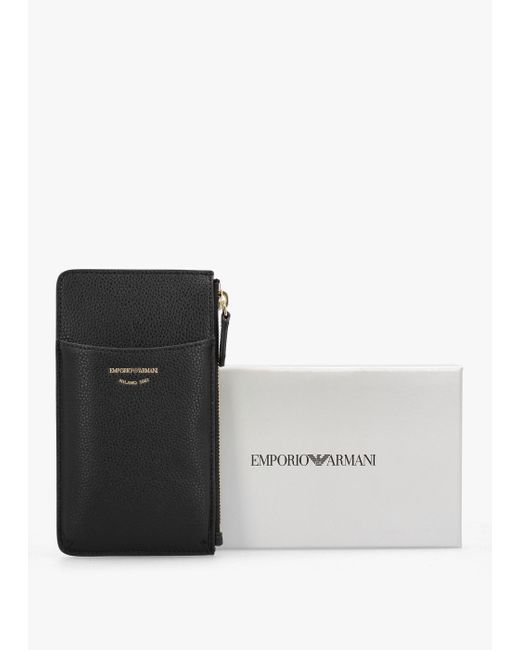 Emporio Armani Large Card Holder in Black | Lyst UK