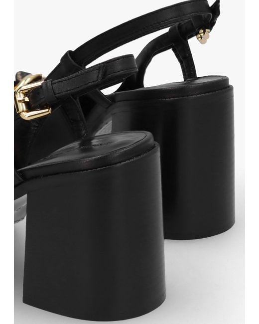 See By Chloé Chain Line Black Leather Block Heel Pumps | Lyst