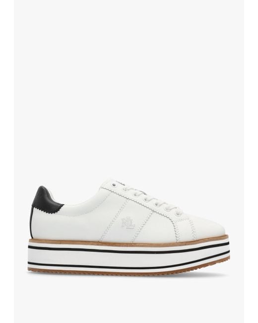 Ralph Lauren Amelia Snow White Black Flatform Trainers | Lyst