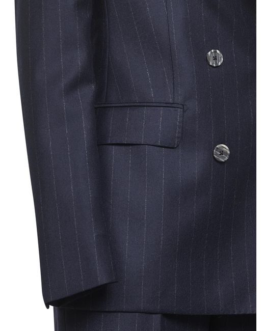 Tagliatore Pinstripe Virgin Wool Paris Suit in Blue | Lyst UK