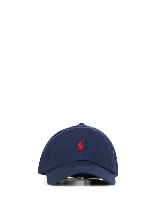 Polo Ralph Lauren Chino Embroidery Cap in Blue | Lyst