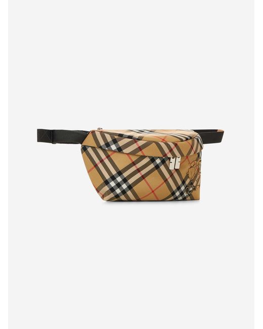 Burberry Beige Check Belt Bag for Men | Lyst
