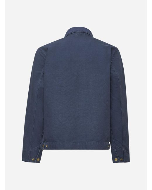Carhartt Blue Canvas Detroit Jacket for Men | Lyst