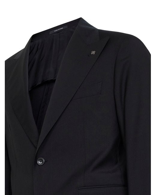 Tagliatore Suit Vesuvio Virgin Wool in Black for Men | Lyst UK