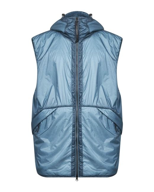 C.P. Company Light Nada Shell Goggle Padded Hooded Vest in Blue for Men ...