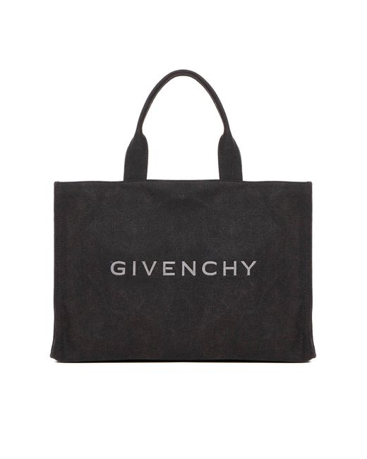 Givenchy Logo Canvas Tote Bag in Black for Men | Lyst