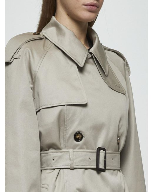 Burberry Grey Castleford Long Trench Coat in Natural | Lyst