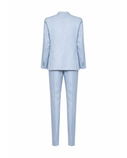Tagliatore Suit Montecarlo Linen Blend in Blue for Men | Lyst UK