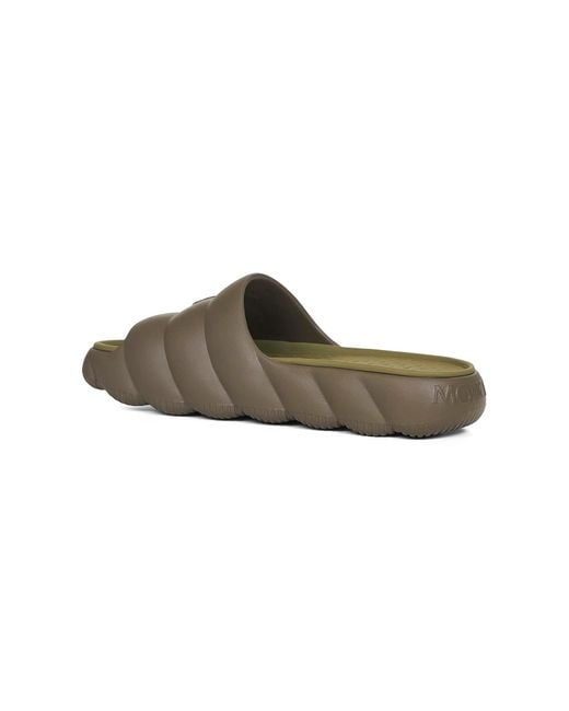 Moncler Eva Quilted Lilo Sliders in Brown for Men | Lyst
