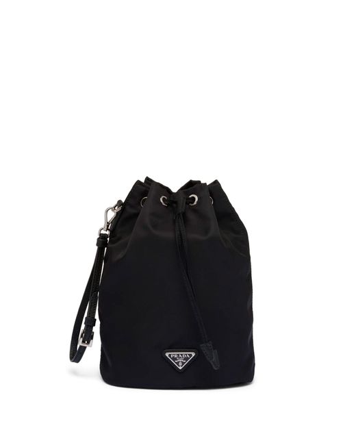 Prada Bucket Pouch Bag in Black | Lyst