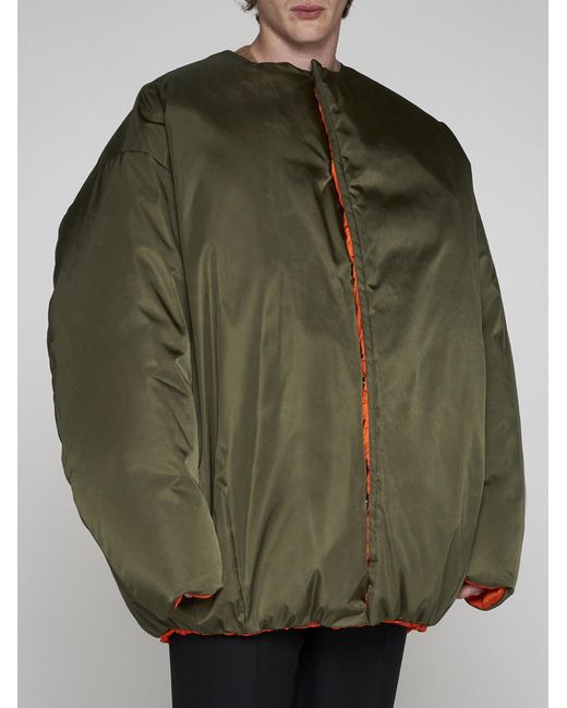 Prada Re-nylon Oversized Bomber Jacket in Green for Men | Lyst