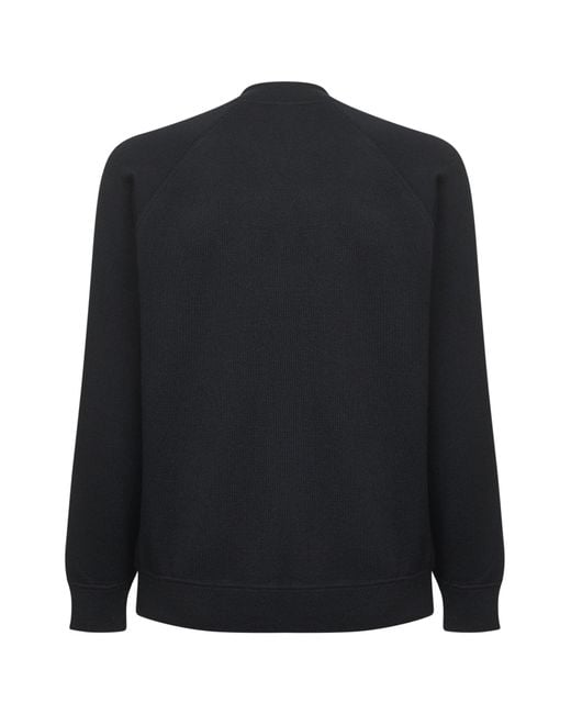 D 40 Virgin Wool Knit Bomber-Style Cardigan in Blue for Men | Lyst UK