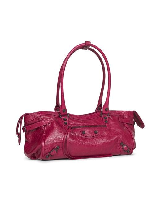 Balenciaga Framboise Le City East-West Shoulder Bag in Pink | Lyst UK