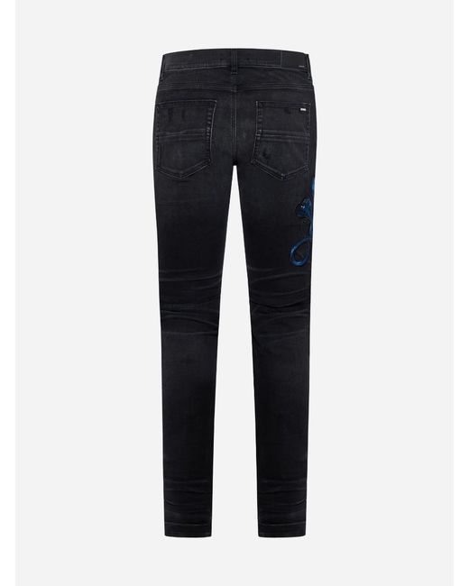 Amiri Aged Black Blue Poison Archival Jeans for Men | Lyst