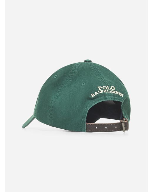 Polo Ralph Lauren Green Twill Polo Bear Cap for Men | Lyst