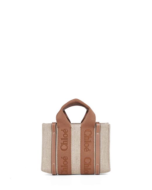 Chloé Dusty Tan Woody Mini Tote Bag in Brown | Lyst UK