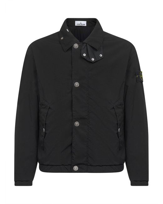 Stone Island Lightweight Canvas Coach Jacket in Black for Men | Lyst UK