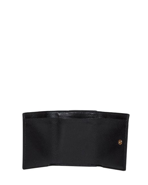 Chloé Paddington Mini Tri-Fold Wallet in Black | Lyst UK