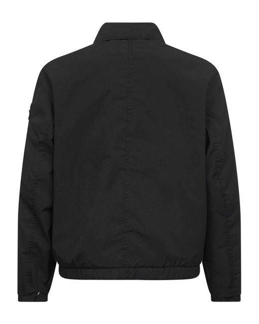 Stone Island Lightweight Canvas Coach Jacket in Black for Men | Lyst UK