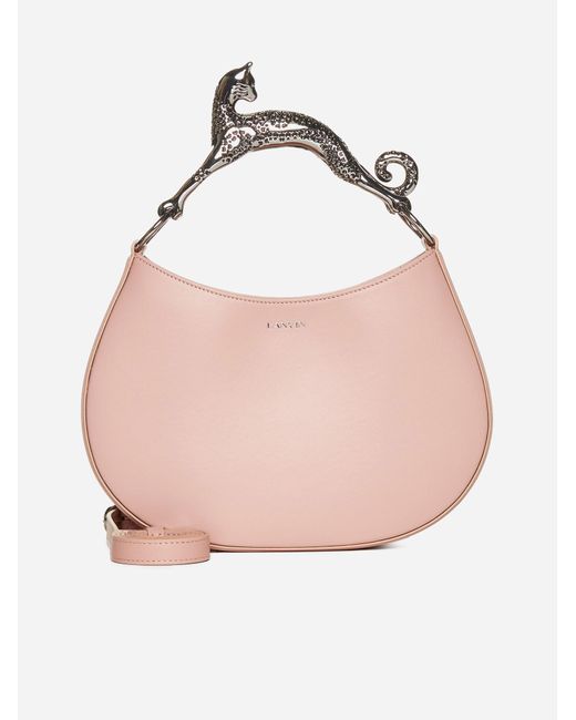 Lanvin Hobo Cat Nano Leather Bag In Pink Lyst