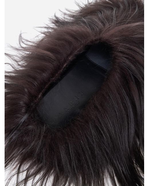 Marni Fur Fussbett Mules in White for Men | Lyst