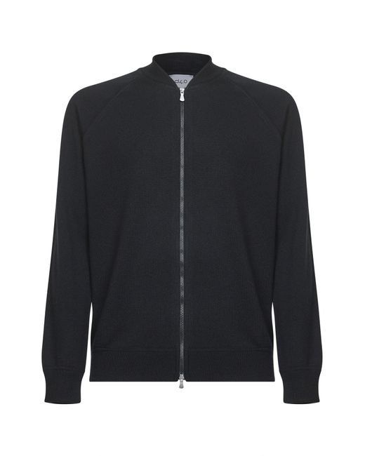 D 40 Virgin Wool Knit Bomber-Style Cardigan in Blue for Men | Lyst UK