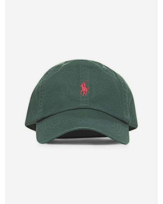 Polo Ralph Lauren Green Chino Embroidered Cap for Men | Lyst