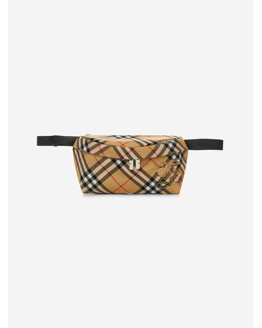 Burberry Beige Check Belt Bag for Men | Lyst