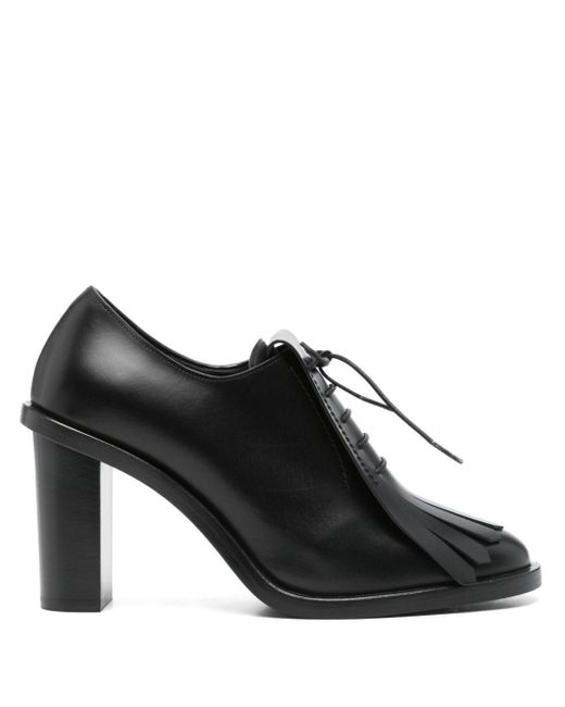 Max Mara Leather Ankle Boot Boots in Black | Lyst