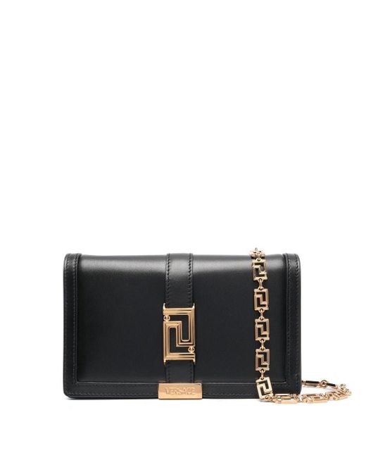 Versace 'Greca Goddess' Clutch in Black | Lyst