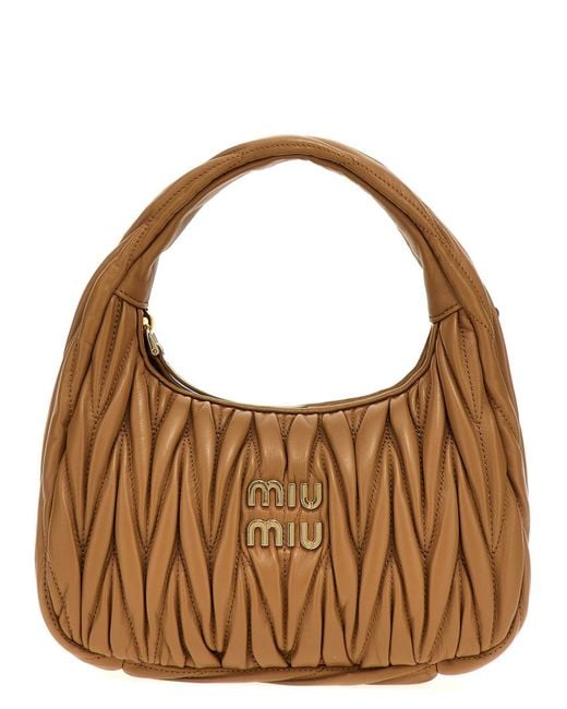 Miu Miu Light Wander Shoulder Bag in Brown | Lyst